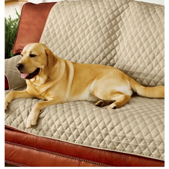 Plow&Hearth | Accents | Polyester Pet Sofa Protective Cover Taupe ...